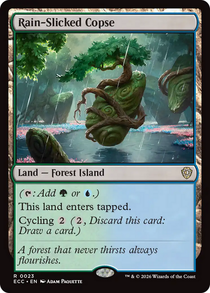 Rain-Slicked Copse [Lorwyn Eclipsed Commander] | Good Games TCG