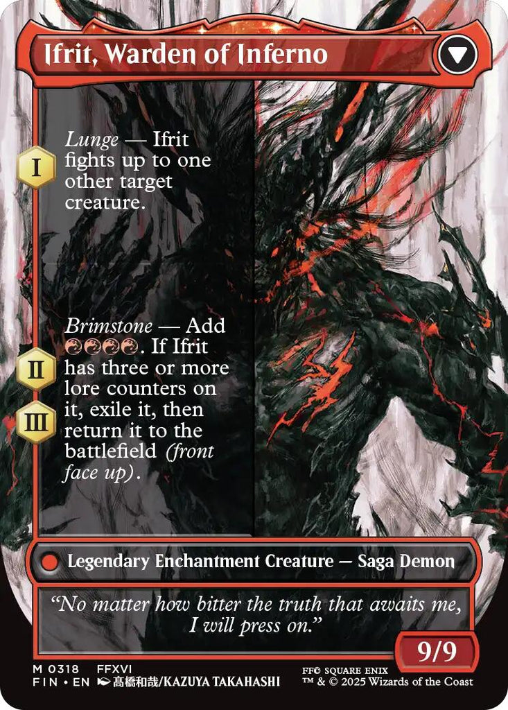 Clive, Ifrit's Dominant // Ifrit, Warden of Inferno (Borderless) (0318 ...