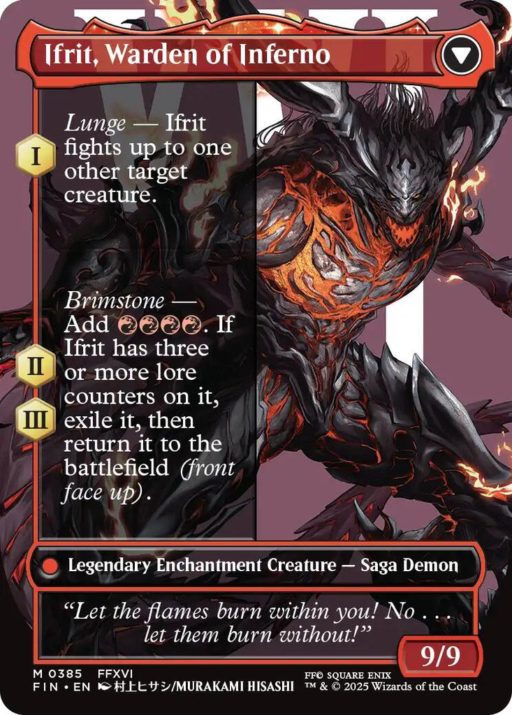 Clive, Ifrit's Dominant // Ifrit, Warden of Inferno (Borderless) (0385 ...