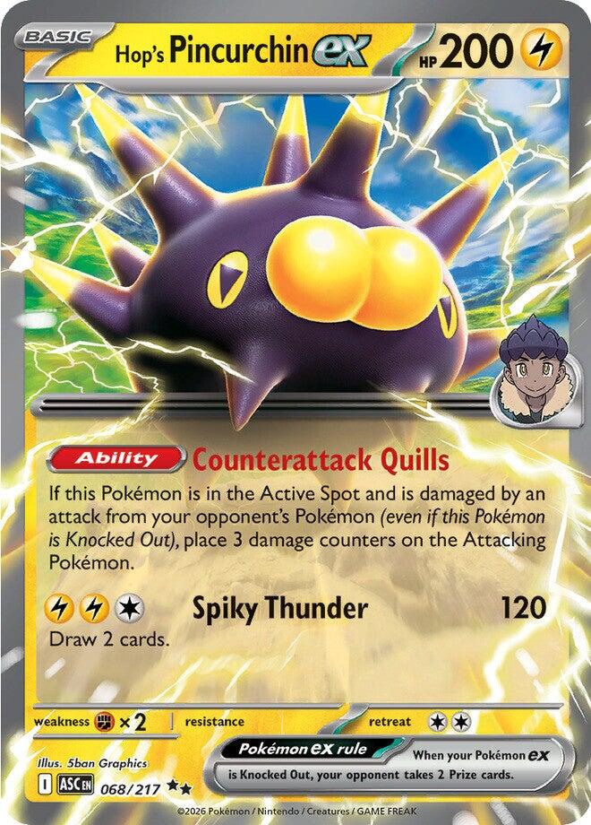 Hop's Pincurchin ex (068/217) [Mega Evolution: Ascended Heroes] | Good ...