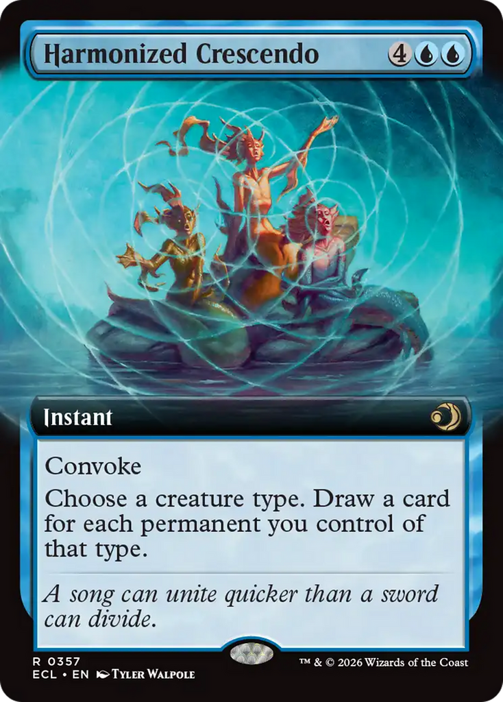 Harmonized Crescendo (Extended Art) [Lorwyn Eclipsed] | Good Games TCG