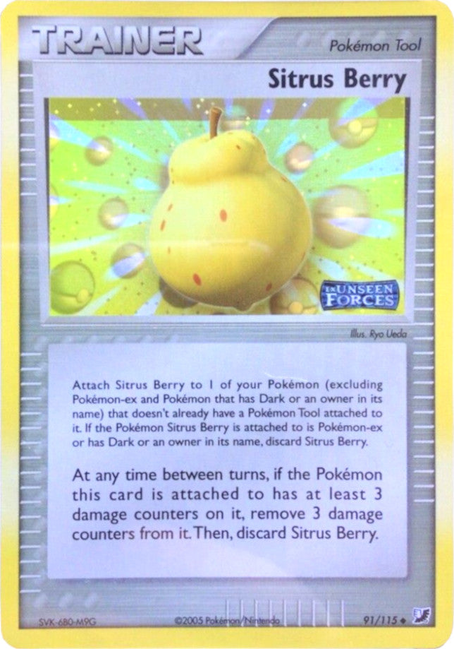 Sitrus Berry (91/115) (Stamped) [EX: Unseen Forces] | Good Games TCG