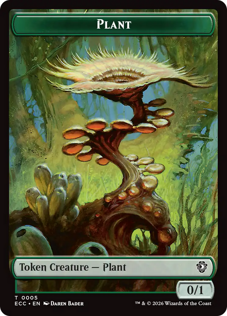 Elf Warrior (0004) // Plant (0005) Double-Sided Token [Lorwyn Eclipsed ...