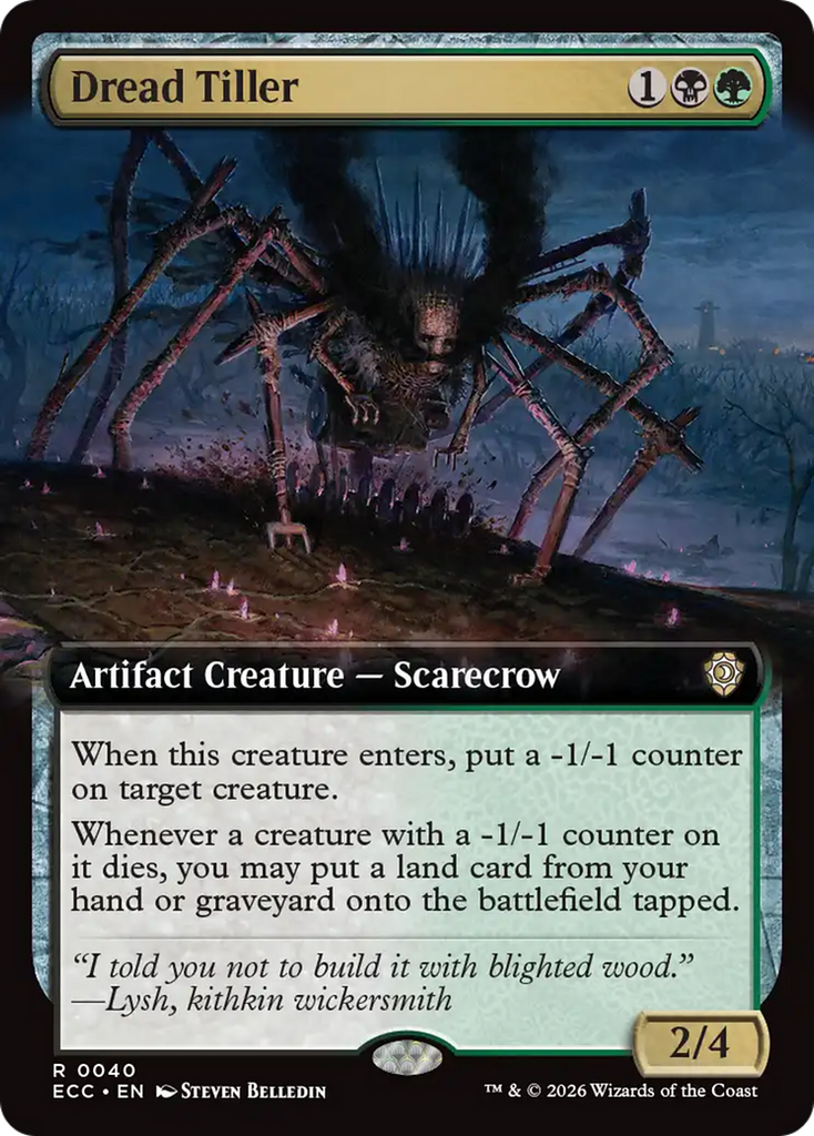 Dread Tiller (Extended Art) [Lorwyn Eclipsed Commander] | Good Games TCG