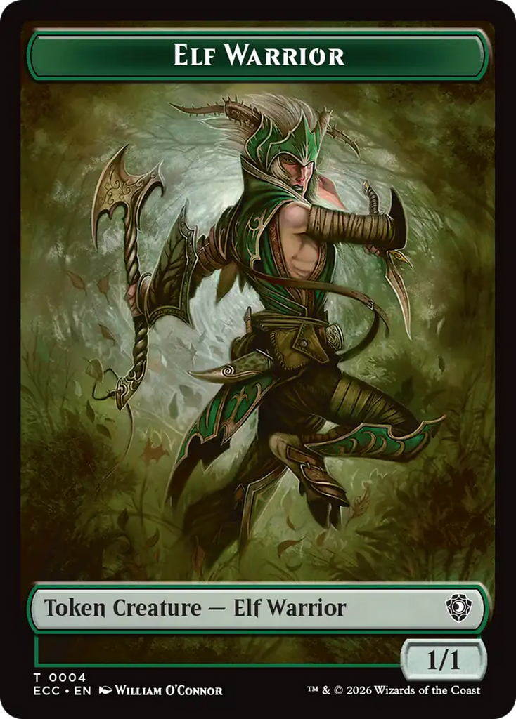 Elf Warrior (0004) // Plant (0005) Double-Sided Token [Lorwyn Eclipsed ...